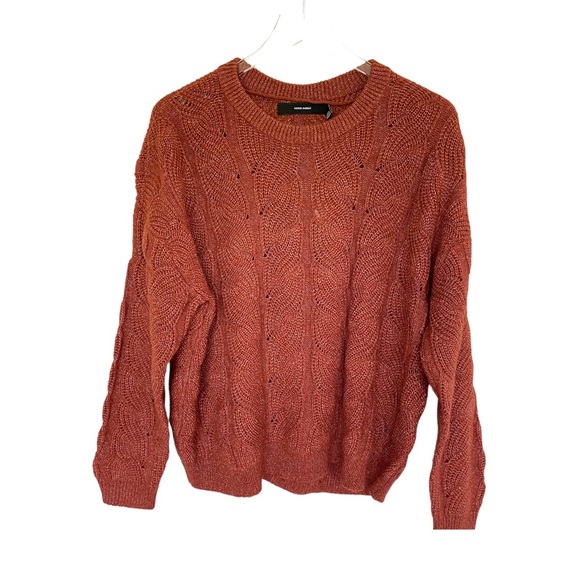 Vero Moda | Sweaters | Vero Moda Cable Red Rust Knit Sweater L | Poshmark